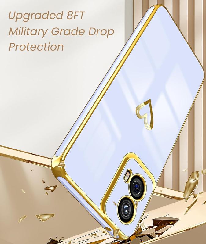 Phone Case for Motoro Moto G 5G 2024 Case with 2X Screen Protector, Girl Women Cute Girly Love ...