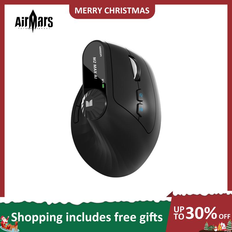 Monster AI M2 MAX Ergonomic Wireless Mouse Vertical Design 2.4G ...