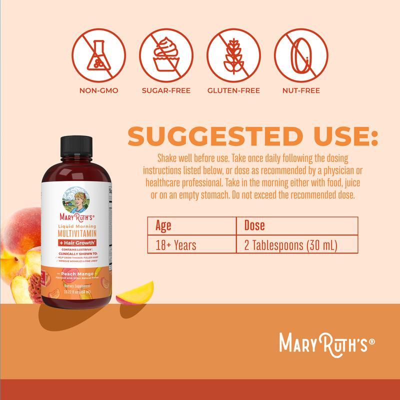 MaryRuth's Liquid Multivitamin + Hair Growth - Clinically Tested ...