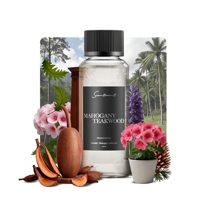 Mahogany Teakwood Fragrance Oil with Lavender & Cedarwood Scented for ...