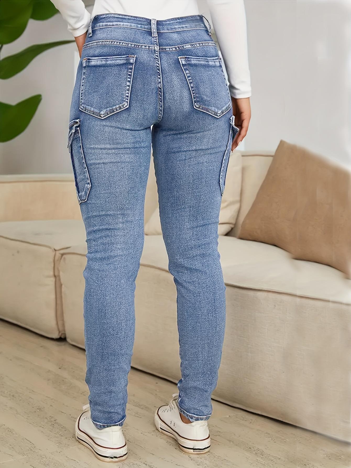 2026 Women's Fashionable and Unique Mid-Waisted High-Stretch Jeans with ...