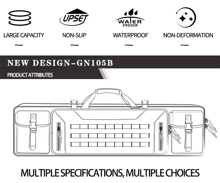 Yakeda KF-105B Tactical Gun Bag Olive Green with MOLLE Straps & Side ...