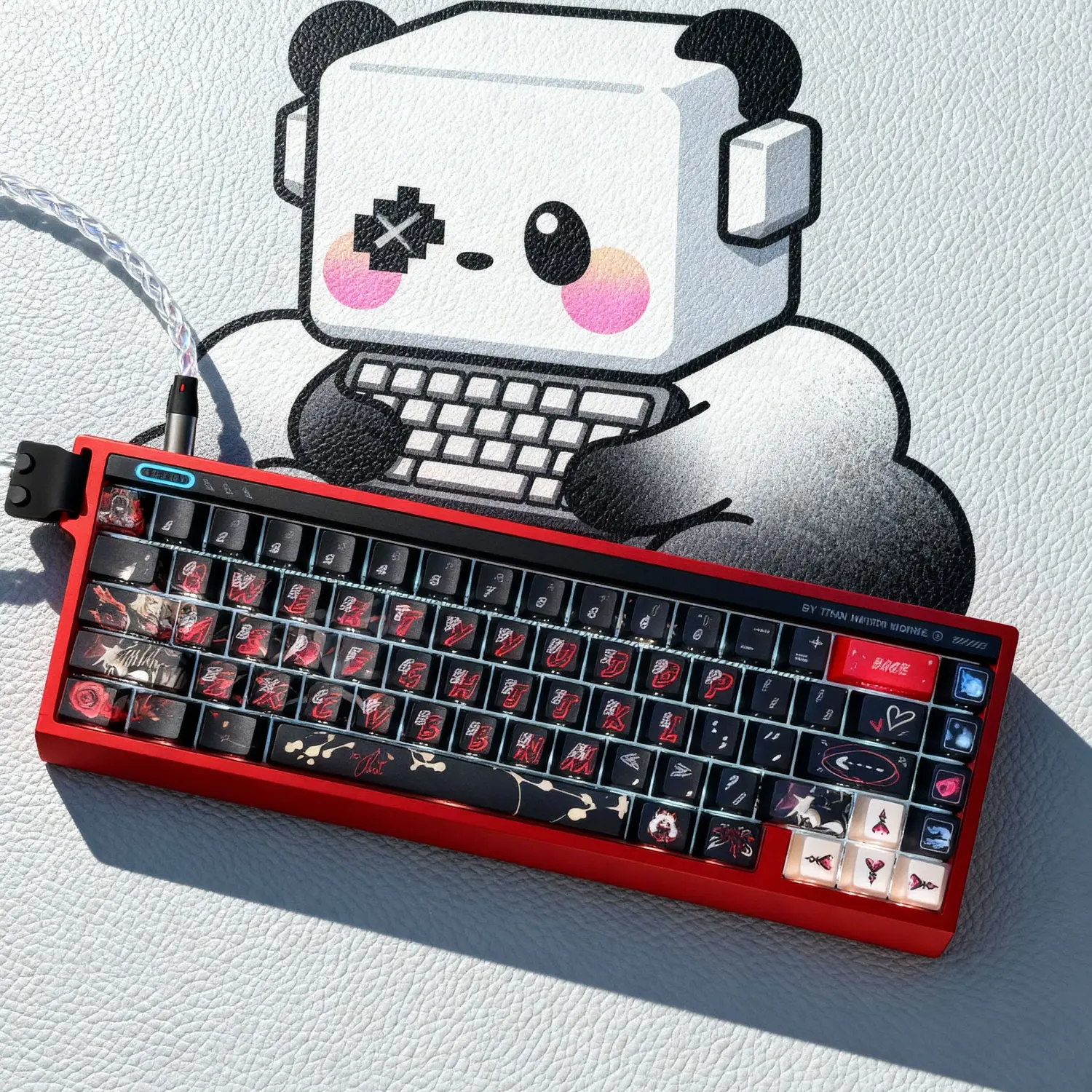 Ahri and Faker Graffiti Theme Keycap Set, Hot-Swappable Pbt Mechanical ...