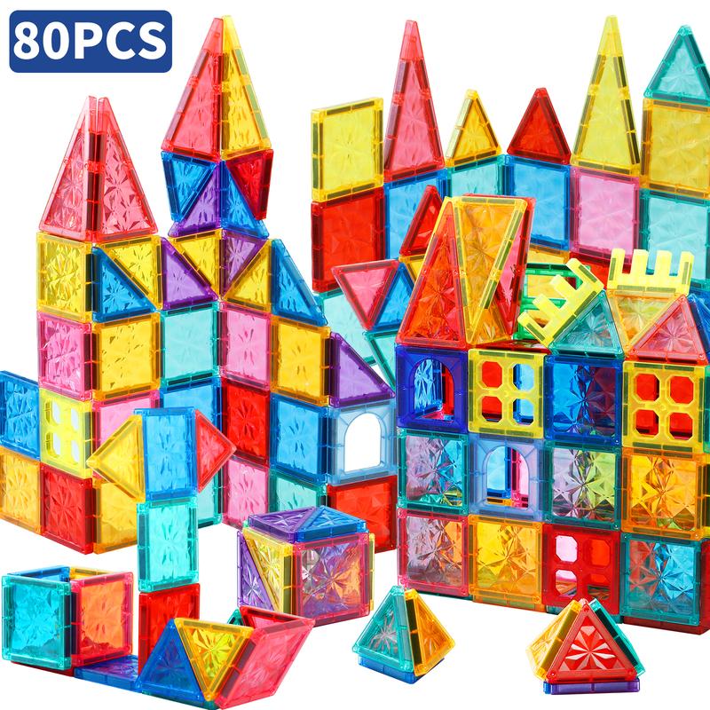 Crystal Magnetic Tiles Building Blocks Toys for Kids - STEM Educational ...