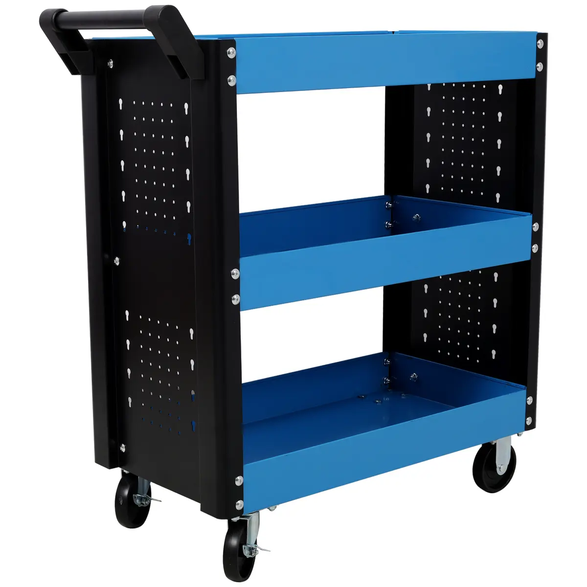 3 Tier Rectangle Rolling Tool Cart Cold Rolled Steel 32.60*15.00*35 ...