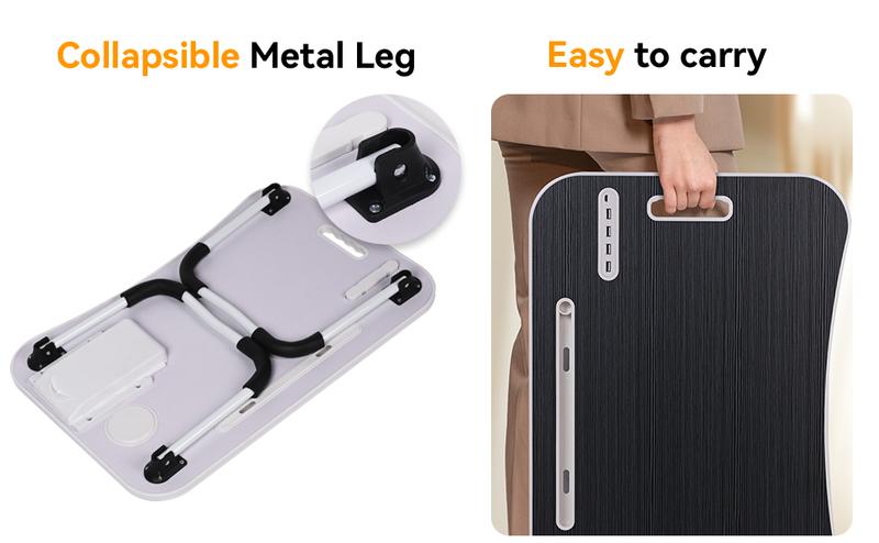 Laptop Bed Desk, Portable Foldable Laptop Table, Lap Desk Tray Table ...