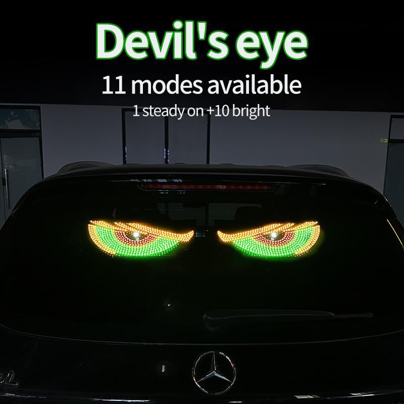 2pcs LED Devil Eyes Light for Cars Windshield Rear Window Demon Eye ...