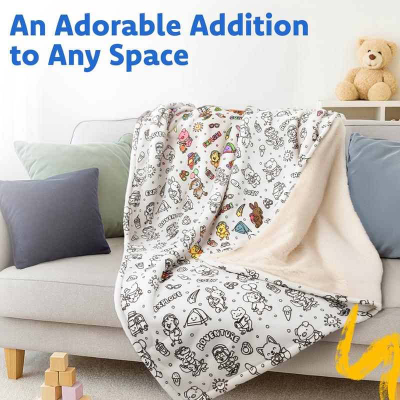 Color Your Own Blanket - Kawaii Travel Animals -Themed Interactive ...