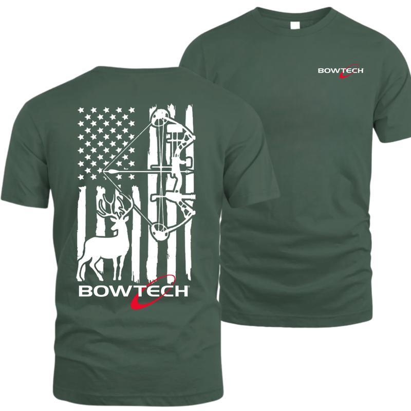 Bowtech Archery Hoodie Tshirt – Vintage American Flag Deer Hunting ...