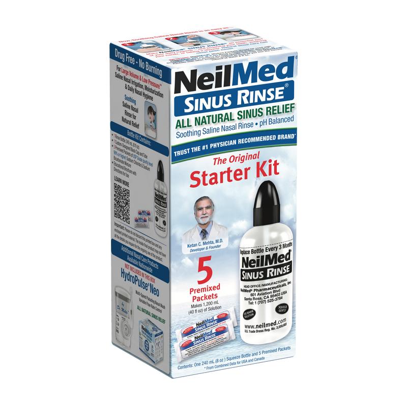 NeilMed Sinus Rinse Starter Kit with 5 Packets