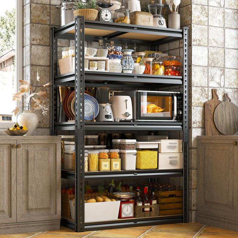 Raybee Furniture 1550-2020 LBS 5 Tier Garage Shelving Heavy Duty ...