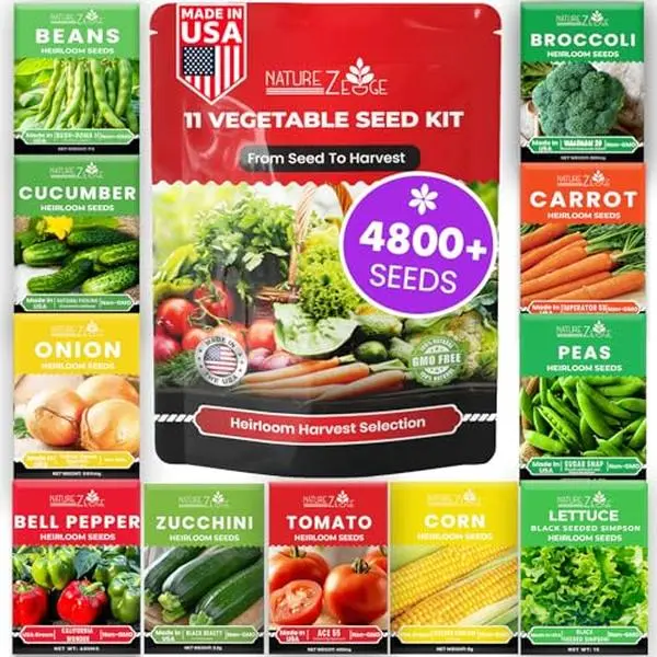 11 Heirloom Seeds for Planting Vegetables and Fruits, 4800 Survival ...