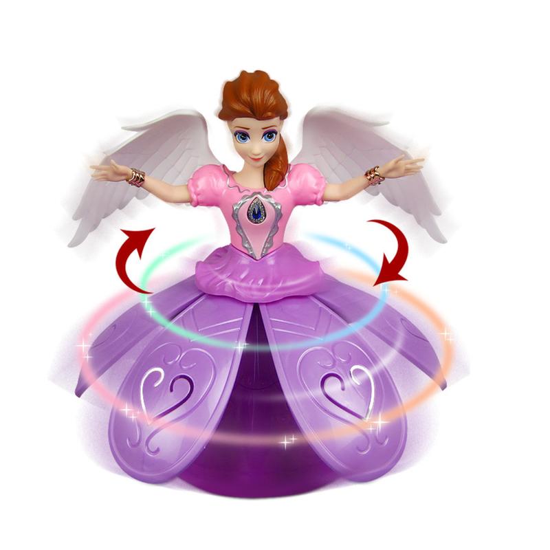 Interactive Dancing Angel Doll Toy, Electric Spinning Toys with Music ...