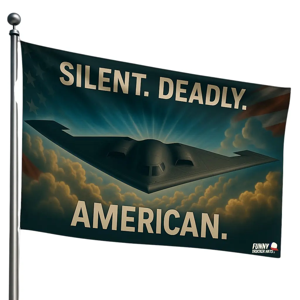 Silent Deadly American Flag – 3x5ft Stealth Bomber Design – Patriotic ...