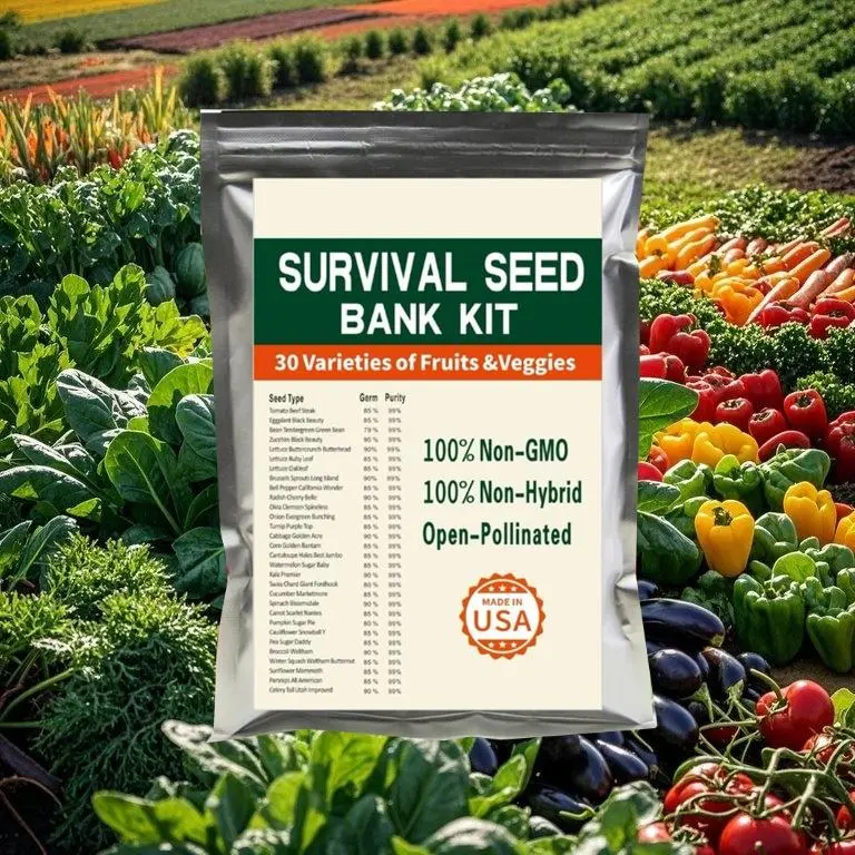 Open Seed Vault 30,000 Heirloom Vegetable Seeds – Non-GMO 30-Variety ...