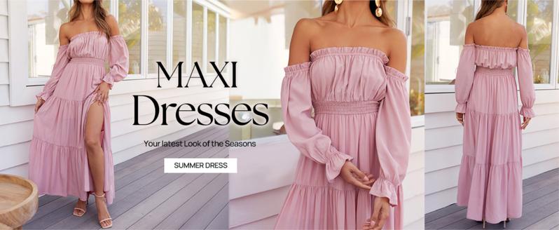 ZESICA Women's 2025 Boho Sexy Off Shoulder Long Sleeve Smocked High ...