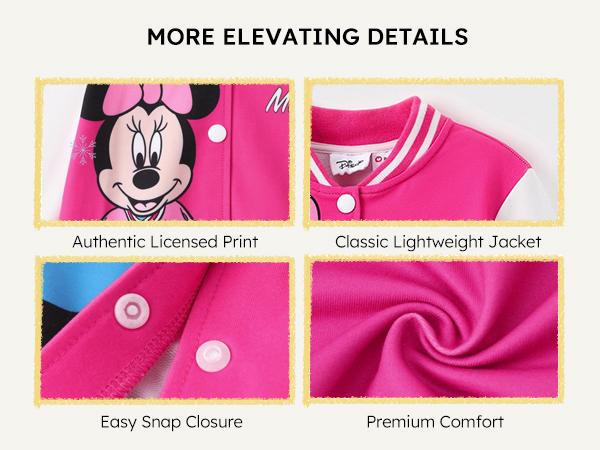 Disney Minnie Mickey Stitch Princess Frozen Elsa Marvel Jacket ...