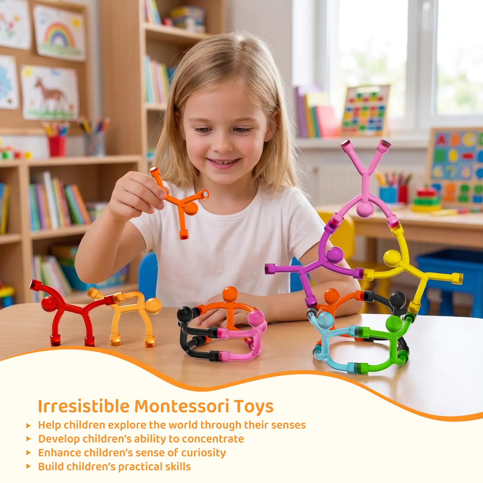 SunPayUS 10Pcs Magnetic Travel Toys, Magnets Men for Kids, Cute ...