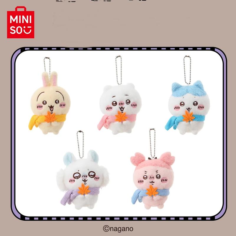MINISO Chiikawa Fluffy Series - Cute Usagi Scarf Pendant & Ultra-Soft ...