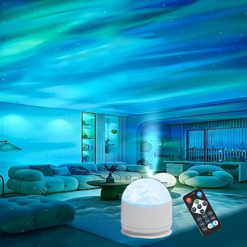 Dual Mode/Aurora Borealis & Aqua Ripple/Sky Projector Light, 1.8m USB ...