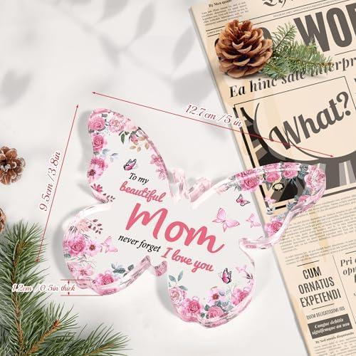 Eletorot Unique Mom Birthday Gifts Butterfly-Shaped Acrylic Keepsake ...