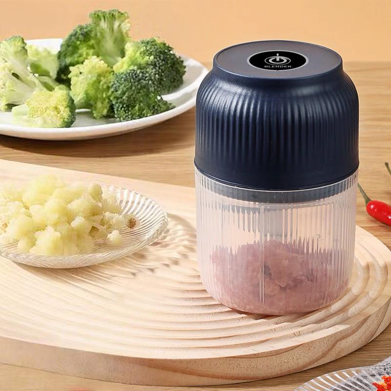 Electric Garlic Chopper, 4 Sharp Blades，Portable Veggie Chopper, 300ML ...
