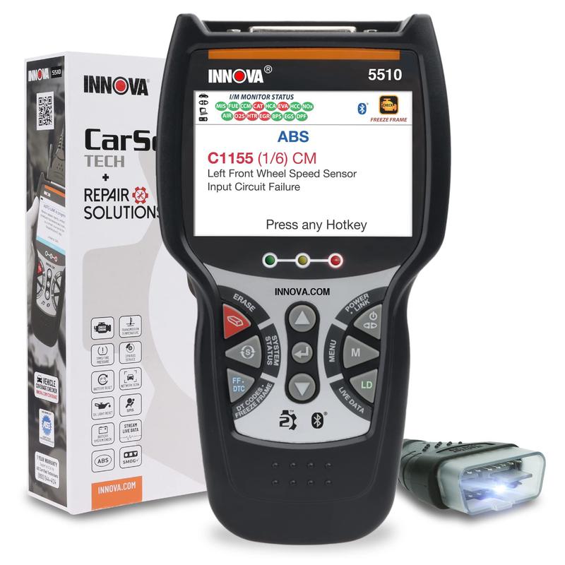 INNOVA 5510 OBD2 Scanner - ABS/SRS Read, TPMS, ABS, EPB, and Caliper ...