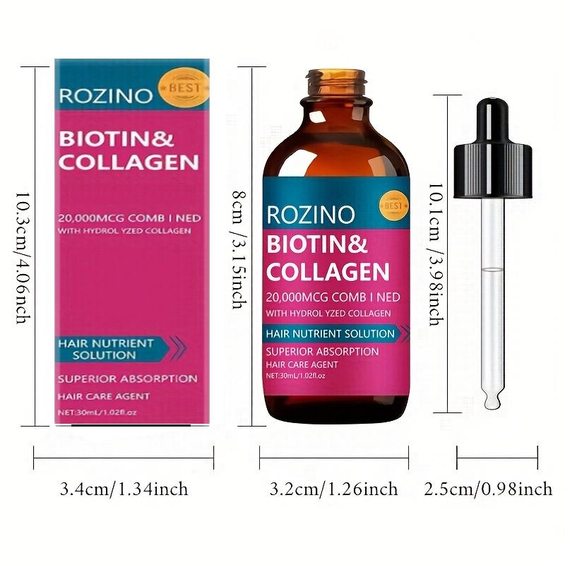 ROZINO Hair Serum with Biotin & Collagen 20000MCG Comb Ned Hair ...