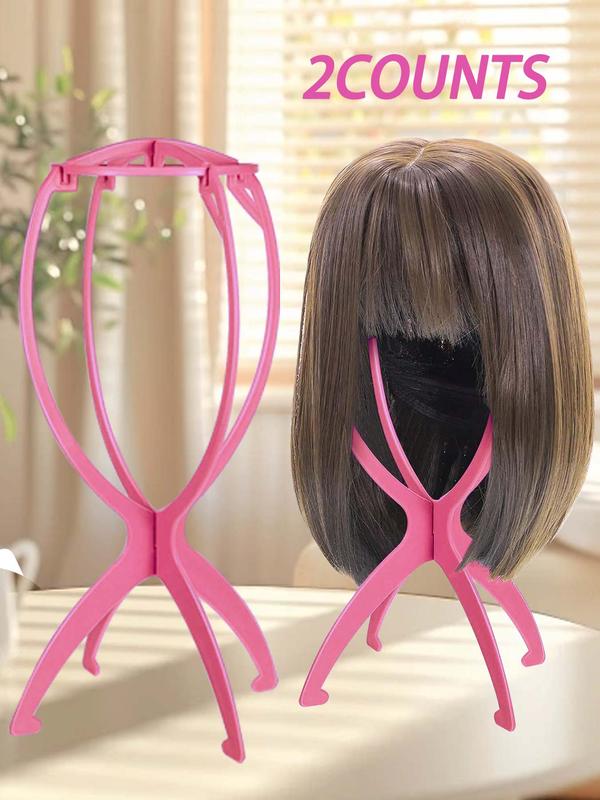 Solid Color Wig Stand, Portable Foldable Wig Stand, Hair Wig Display ...
