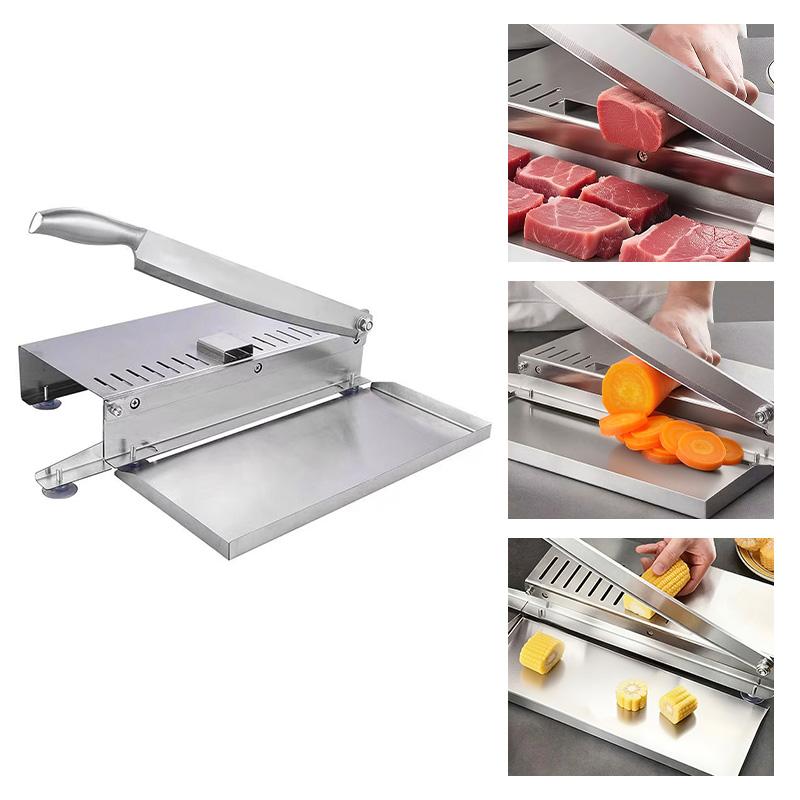 Easy to Clean Stainless Steel Manual Meat Slicer Portable & Compact for ...