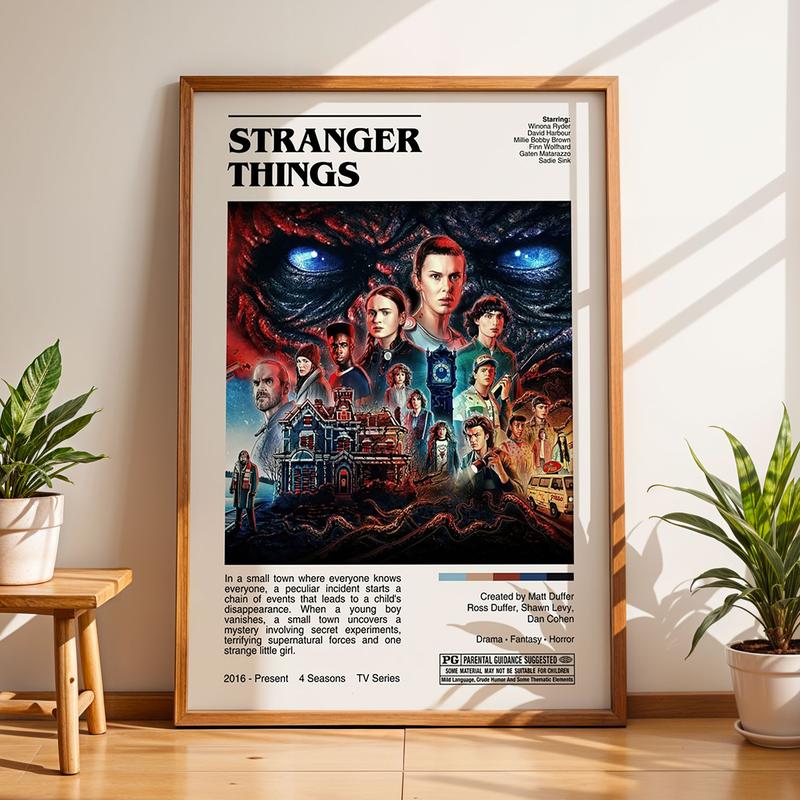 Strang3r Movie Things Poster Unframed – Sci-Fi Retro Series Wall Art ...