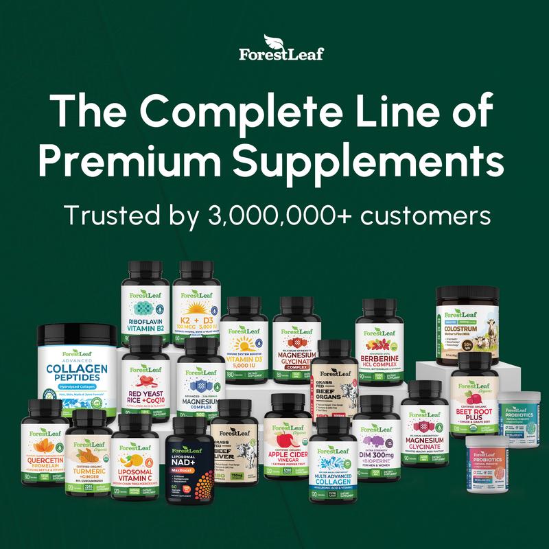 Forest Leaf Pure Magnesium Glycinate 400mg Serving - High Absorption ...