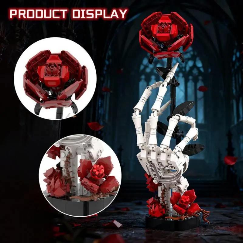 Dark Gothic-Style Art Building Block Kit | DIY Hand-assembled Skeleton ...