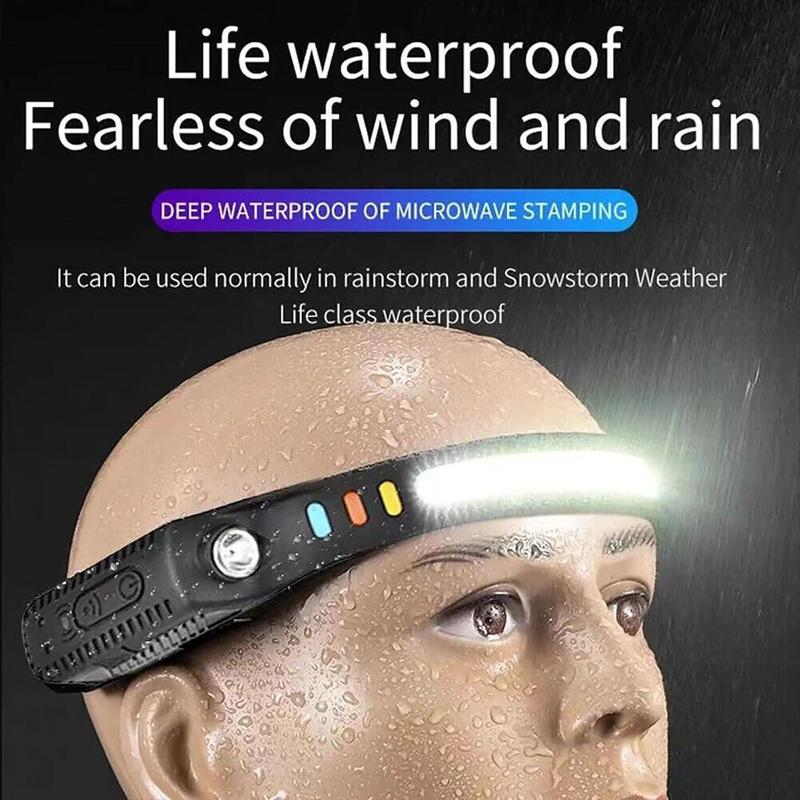 USB LED Headlamp, 1 Count Portable Single/two/three Light Strip Led ...