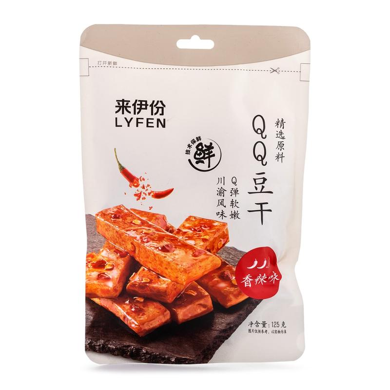 LYFEN QQ Dried Bean Curd, Spicy Flavor 125 g