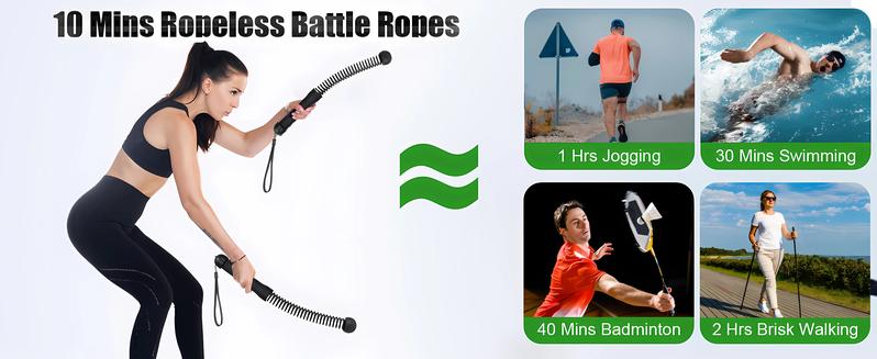 New Upgrade Weighted Cordless Battle Ropes – Silent Ropeless Training ...