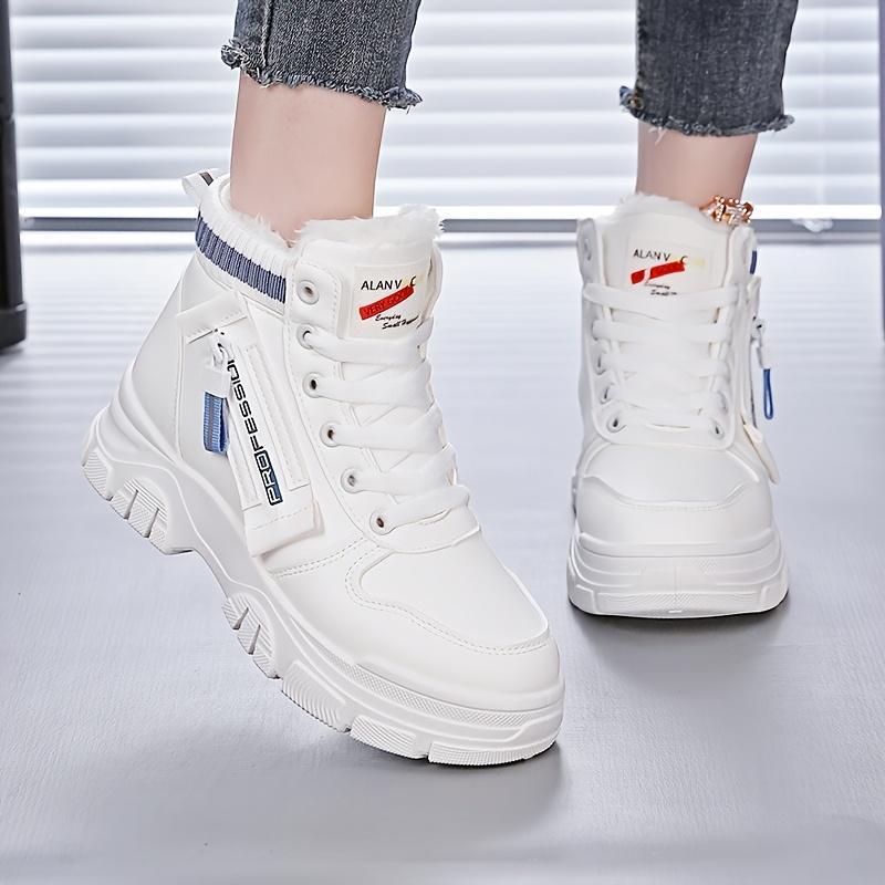 Women's Side Zipper Winter Thermal Snow Boots With Fleece Lining ...