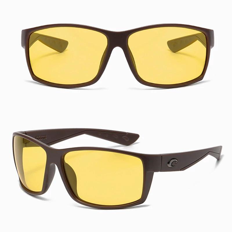 Costaego Light white blue polarized lens Men’s Polarized Sunglasses ...