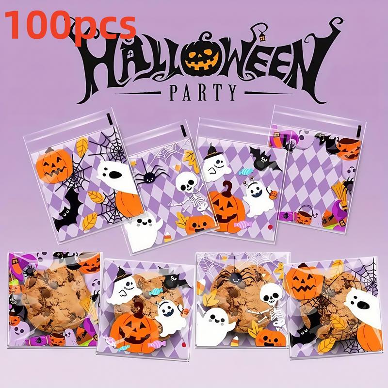 Halloween Party Gift Bags, Self-Sealing Treat Bags for Halloween ...