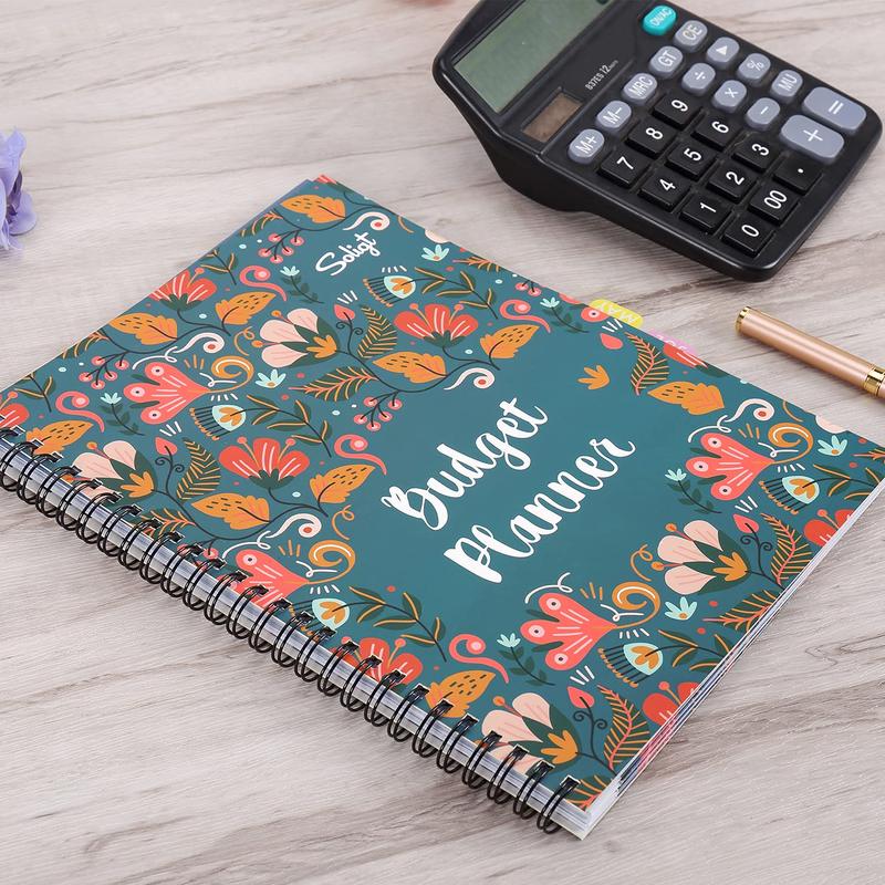 Soligt Monthly Budget Planner Book (Undated) with 12 Pockets for Income ...