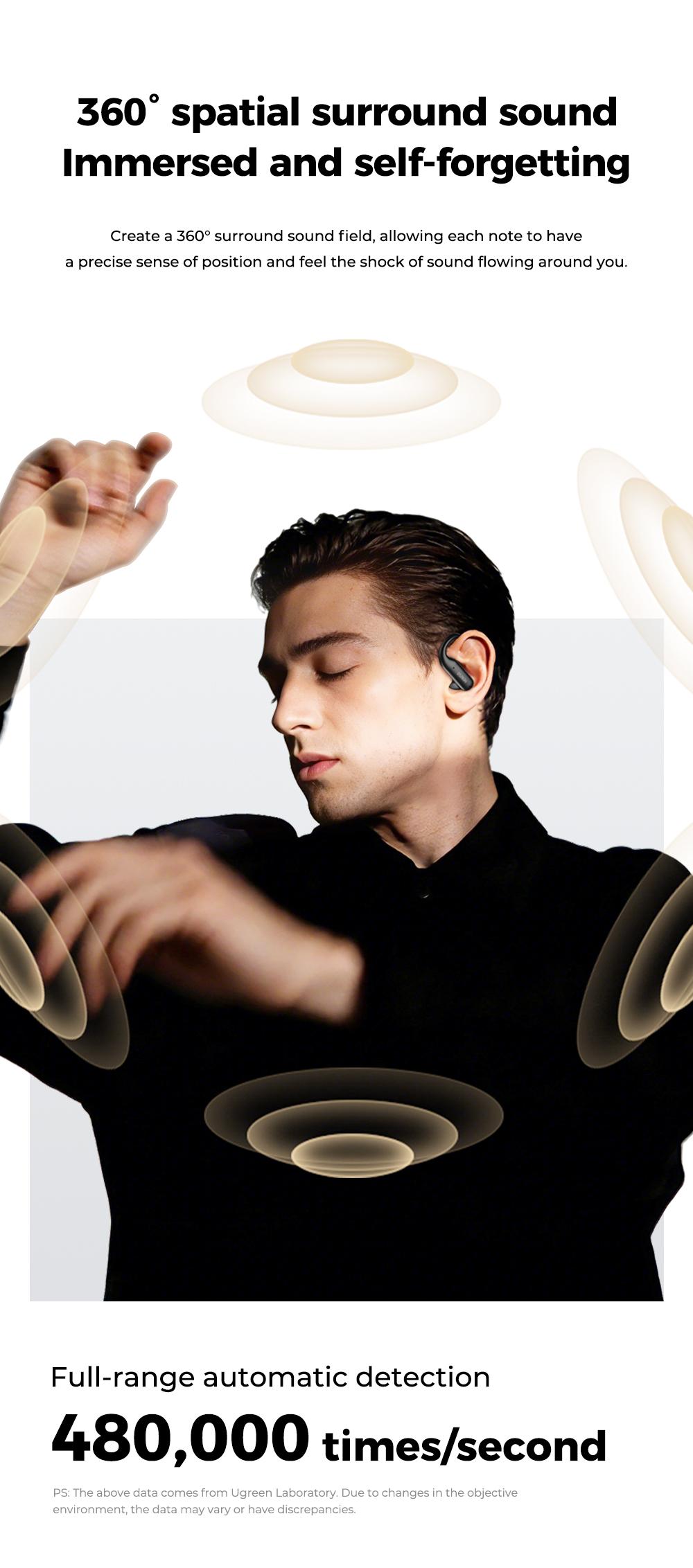 MINISO MS219 Clip-On Open Ear Headphones, Wireless Bluetooth Earbuds ...