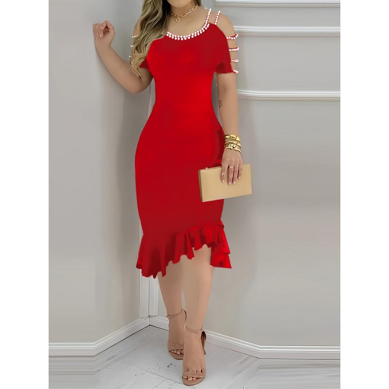 Women's Elegant Off-Shoulder Dress Comfortable Casual Womenswear - TikTok Shop