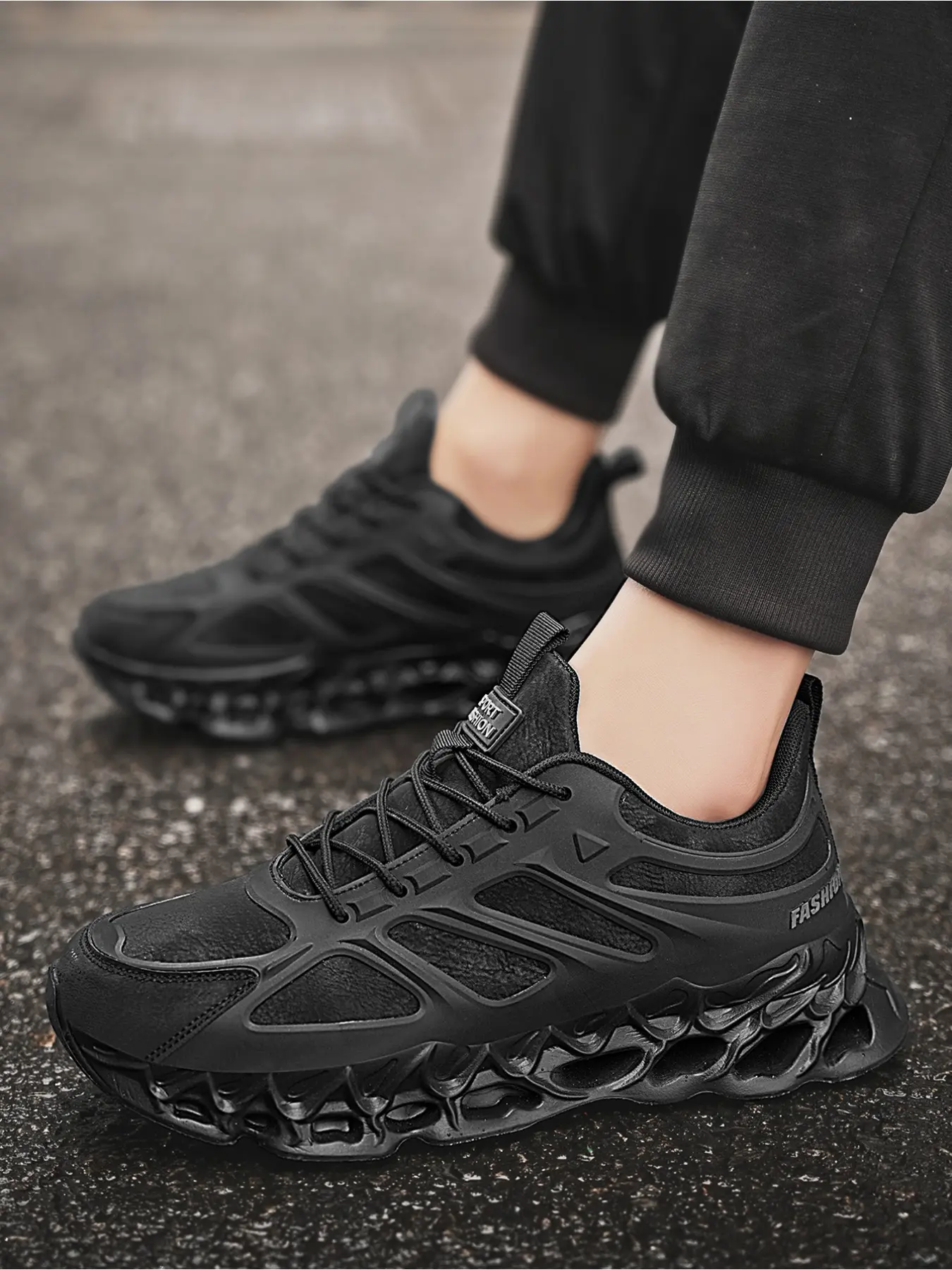 Men's Blade Sole Breathable Sneakers, Sports Training Shoes, Shock ...