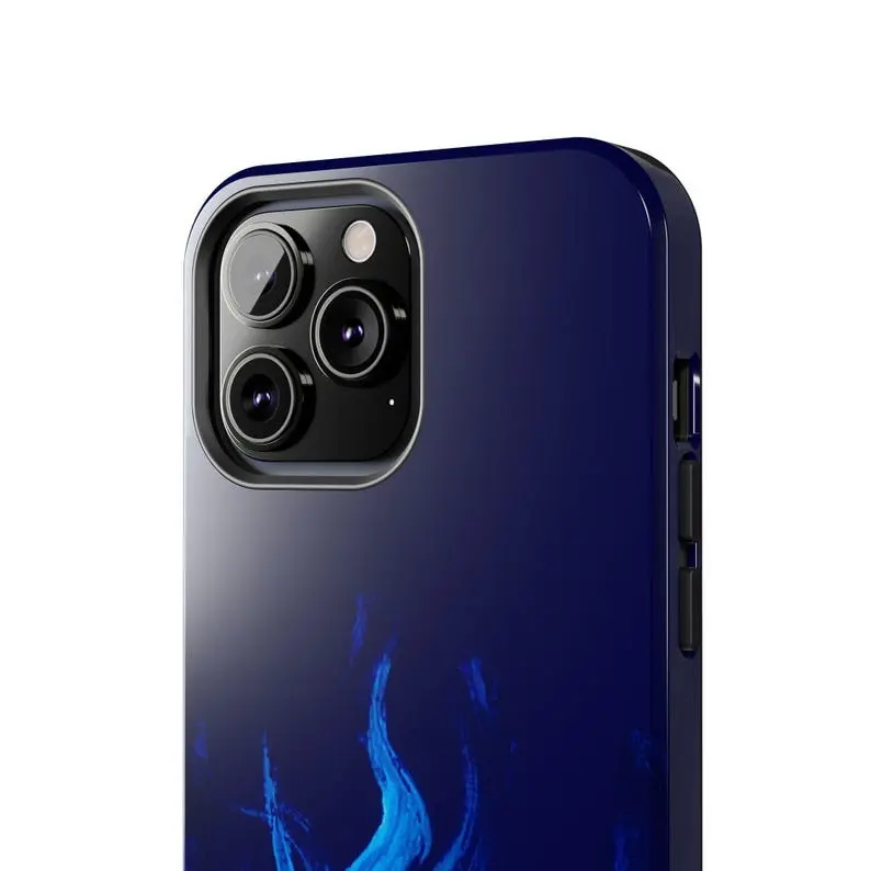 Blue Flame Phone Case Y2K Fire Pretty Grunge Gothic Gothic Cool Girl ...