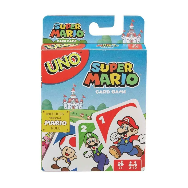 Mattel Games UNO Super Mario Themed Card Game Animated Character Theme ...