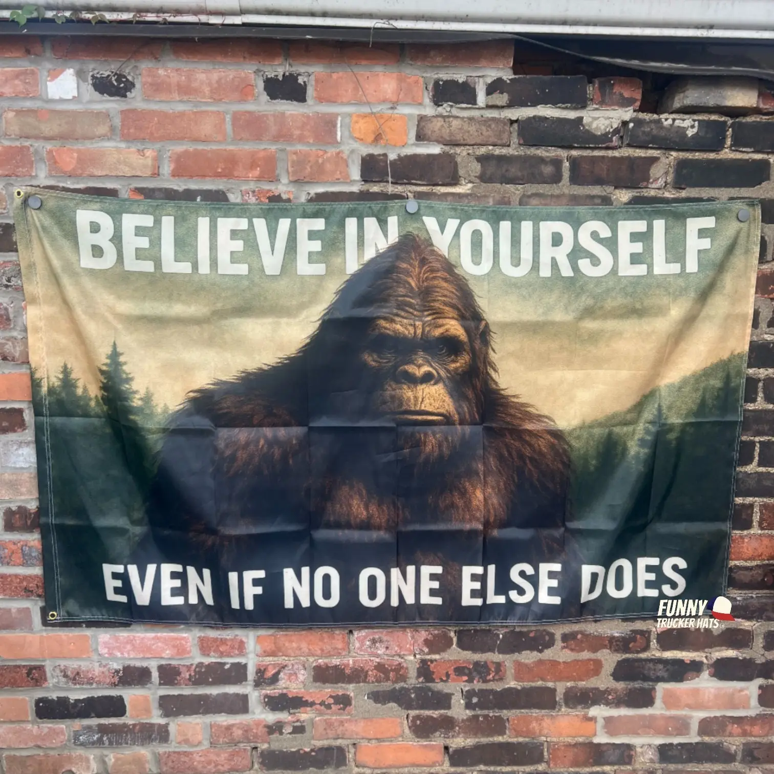 Believe in Yourself Even If No One Else Does Bigfoot Flag – 3x5 Ft ...