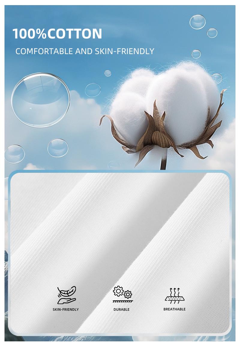 3PCS Street Fashion Soft Comfy Casual Baggy Half Sleeve Round Neck 100% ...