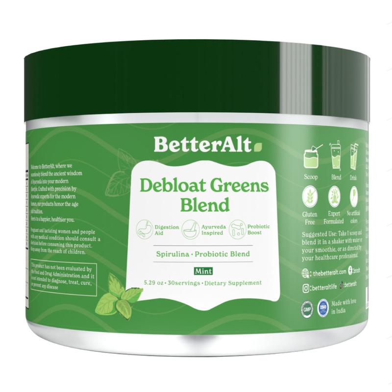 BetterAlt Greens Blend | Mint Flavor | 15 Super Greens-Blend of ...