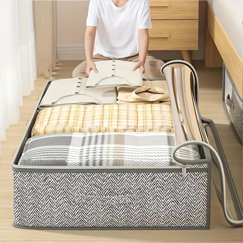 Foldable Bed Sheet Storage Bag, 1 Count Large Capacity Bedding Storage ...
