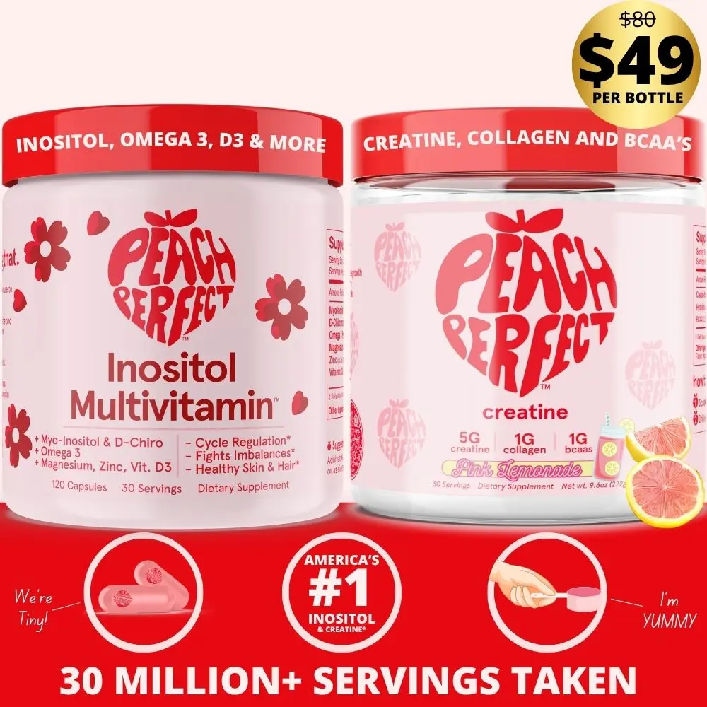 Peach Perfect Curve Combo (2-In-1) - Creatine + Inositol Bundle ...